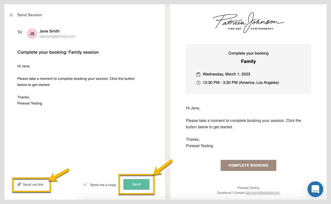Manually Booking a Session for a Client – Pixieset - Help Center