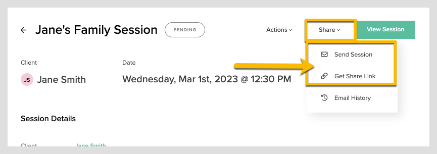 Manually Booking a Session for a Client – Pixieset - Help Center