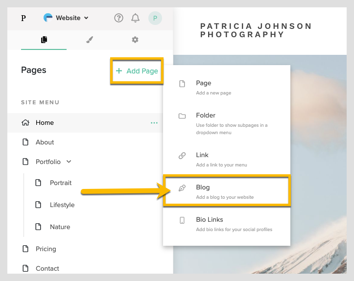 Adding Pages to your Website – Pixieset - Help Center