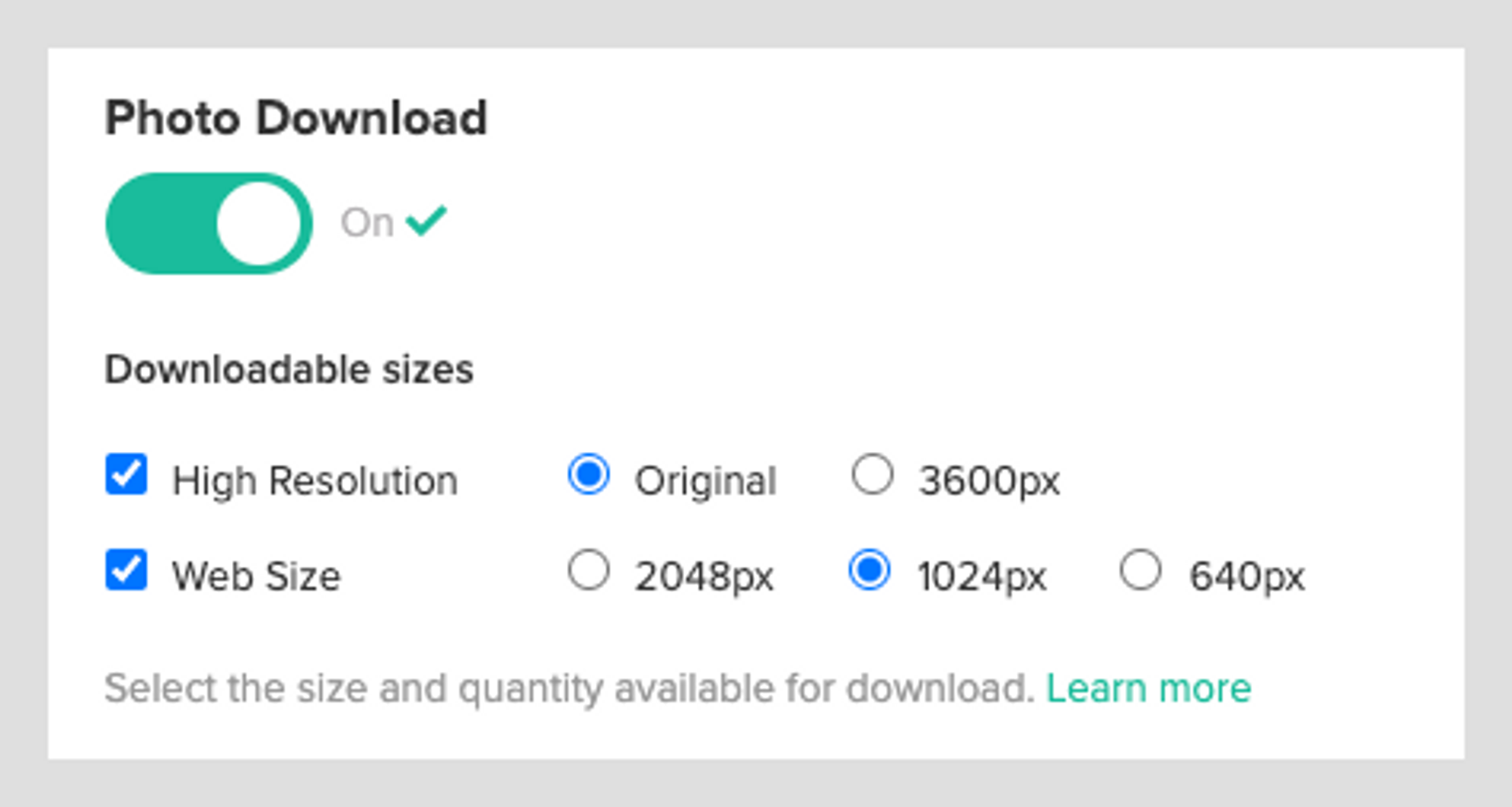 Collection Download Settings – Pixieset - Help Center