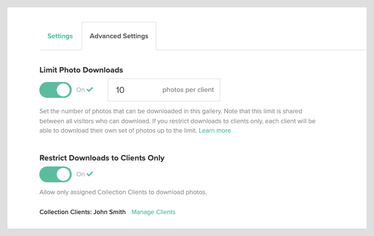 Limiting Free Downloads and Other Restrictions – Pixieset - Help Center