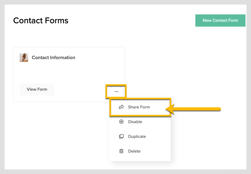 Capturing Leads and Contacts with Contact Forms – Pixieset - Help Center
