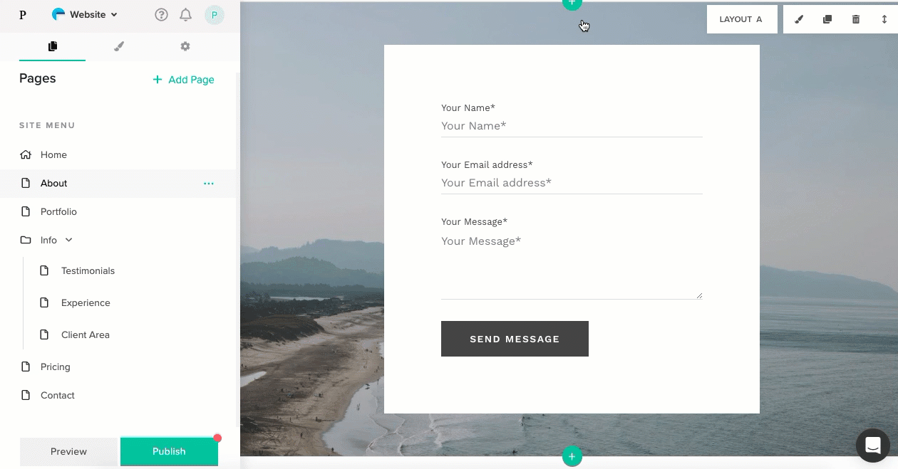 Adding A Contact Form To Your Pixieset Website Pixieset Help Center 