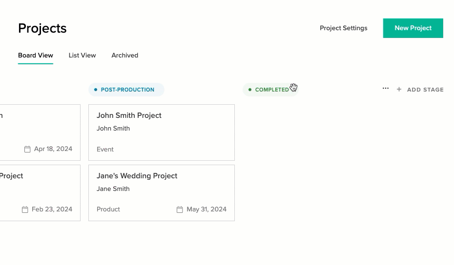 Organizing your Workflow with Projects – Pixieset - Help Center