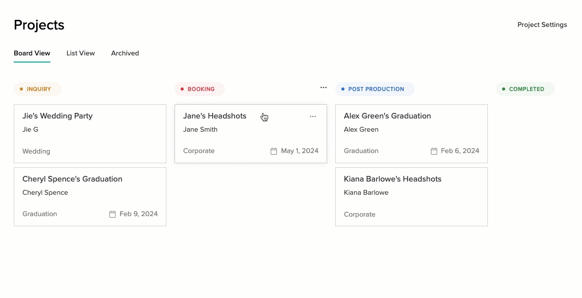 Organizing your Workflow with Projects – Pixieset - Help Center