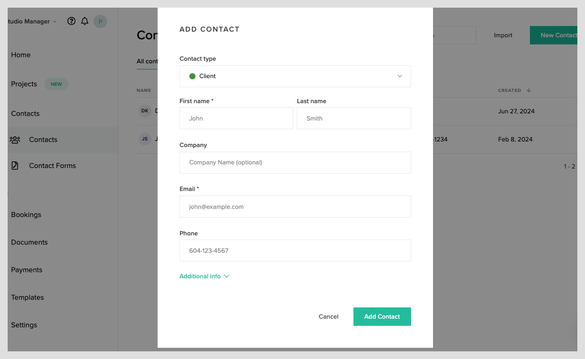 Creating New Clients, Leads, and Other Contacts – Pixieset - Help Center