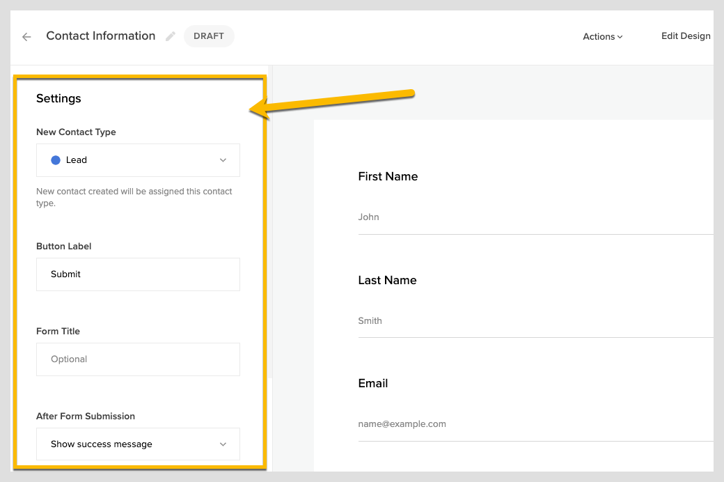 Capturing Leads and Contacts with Contact Forms – Pixieset - Help Center