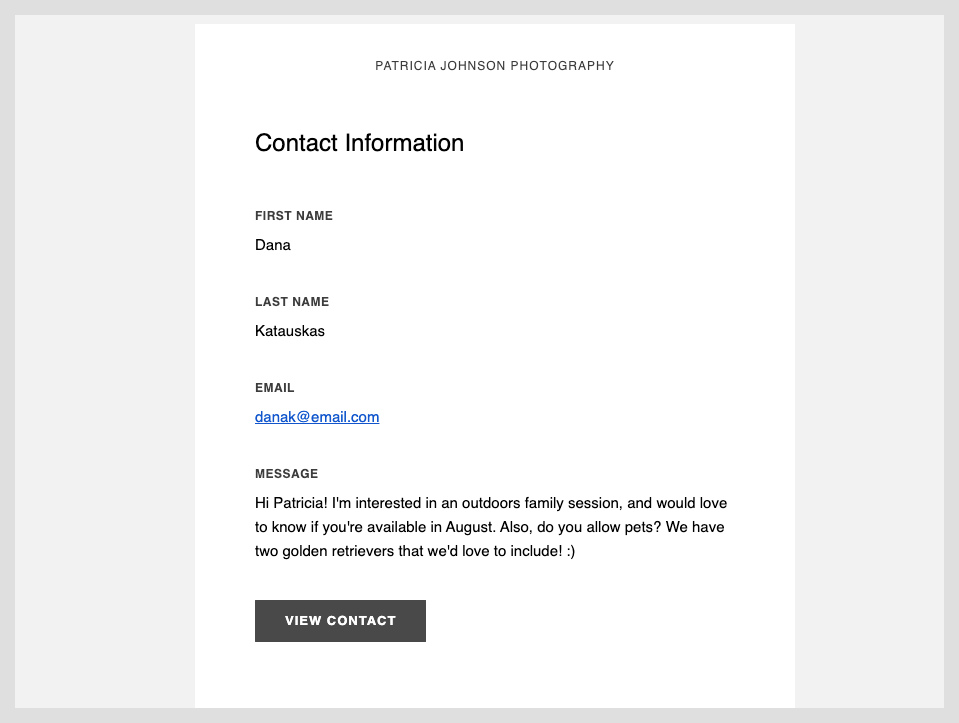 Capturing Leads and Contacts with Contact Forms – Pixieset - Help Center