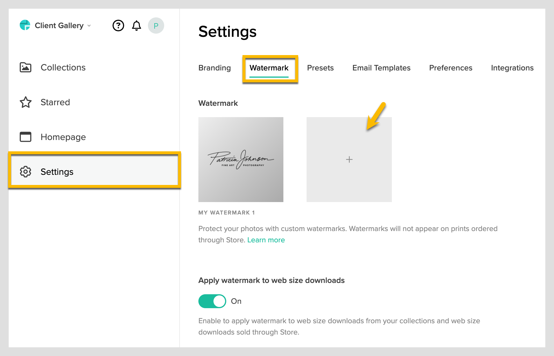 Adding & Applying a Watermark – Pixieset - Help Center