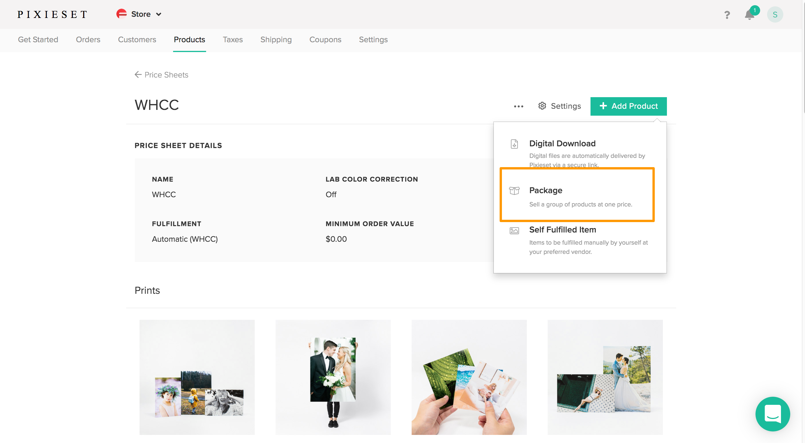 Selling Packages for prints and downloads – Pixieset - Help Center